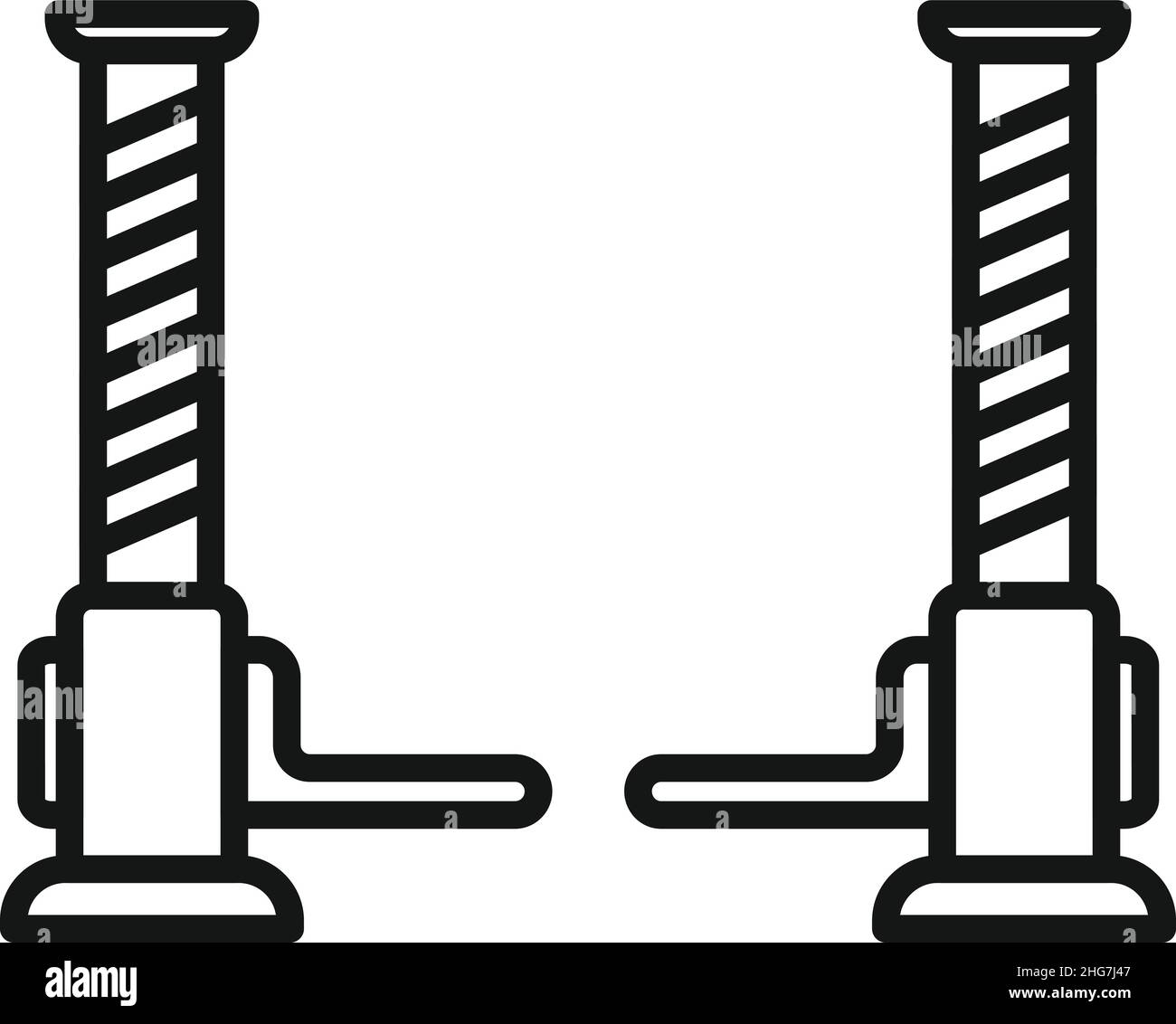 Repair car lift icon outline vector. Auto garage. Jack ramp Stock ...