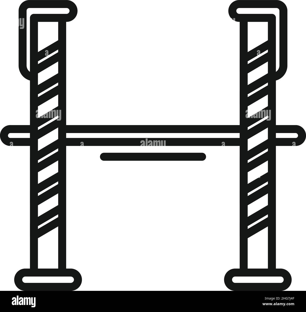 Car lift ramp icon outline vector. Garage repair. Auto vehicle Stock ...