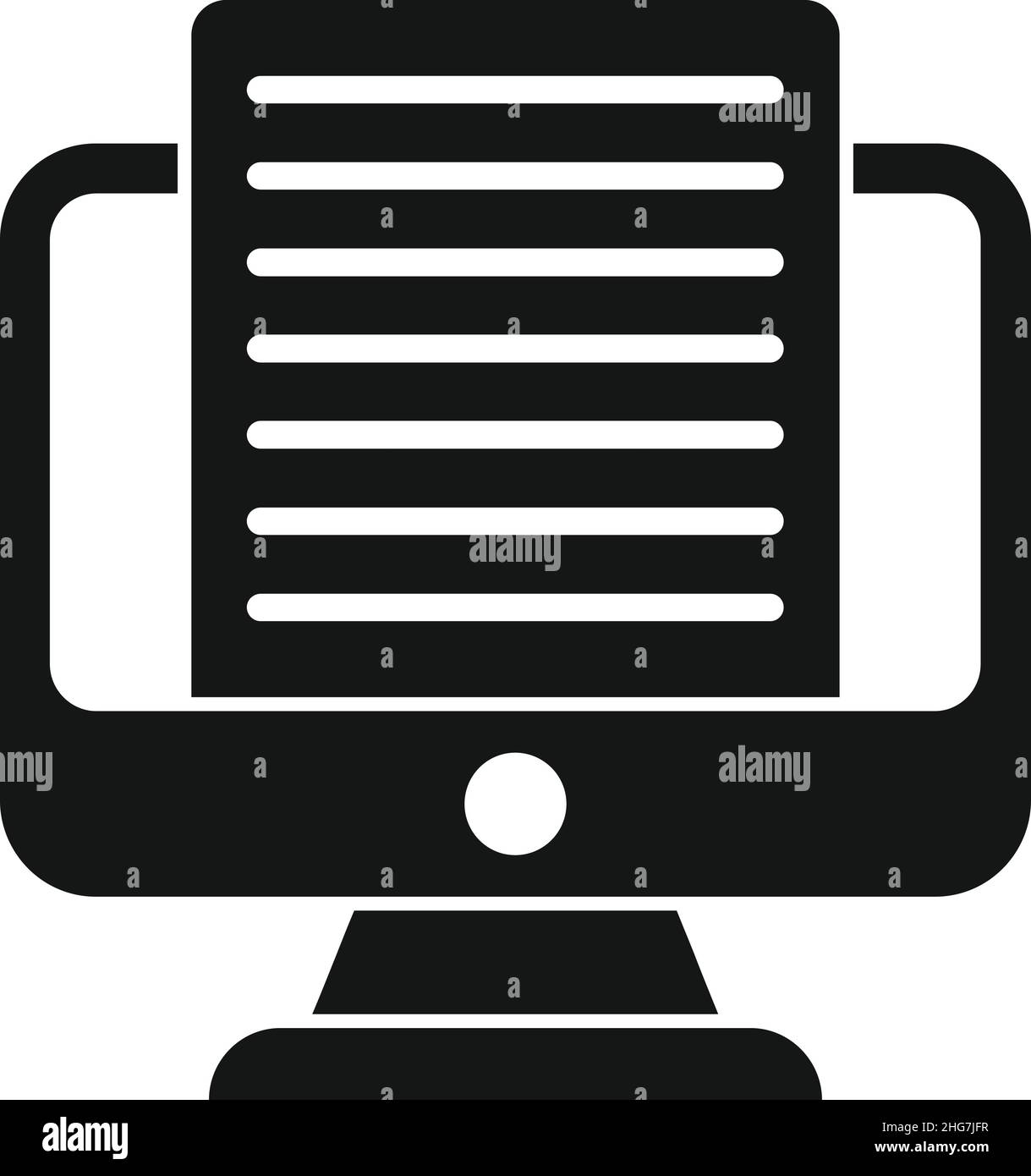 Computer video scenario icon simple vector. Activity movie. Book ...