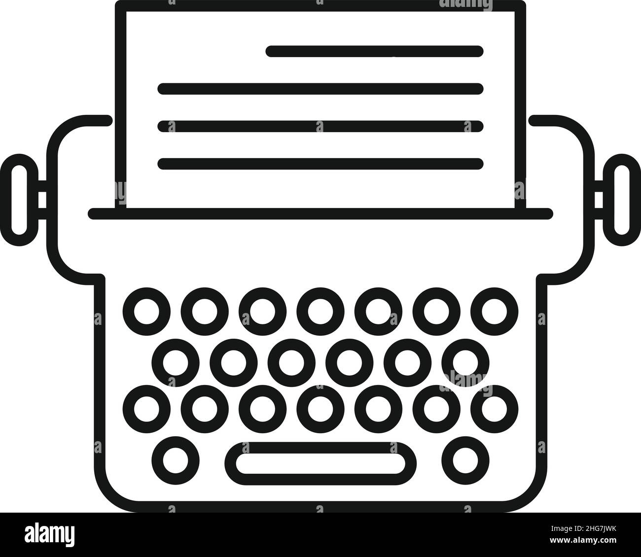 Typewriter scenario icon outline vector. Video movie. Activity film ...