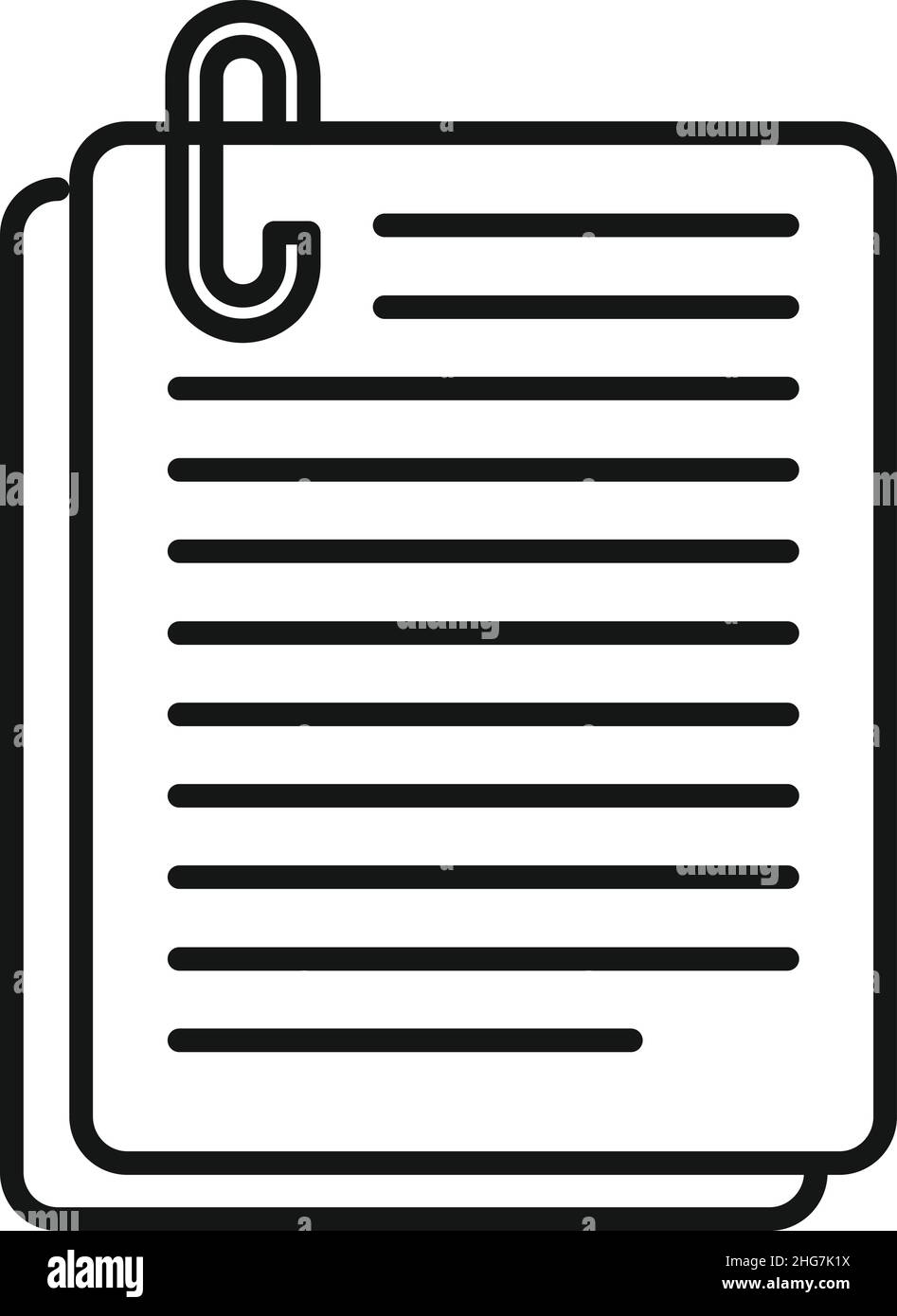 Clip scenario paper icon outline vector. Film movie. Screenplay routine ...