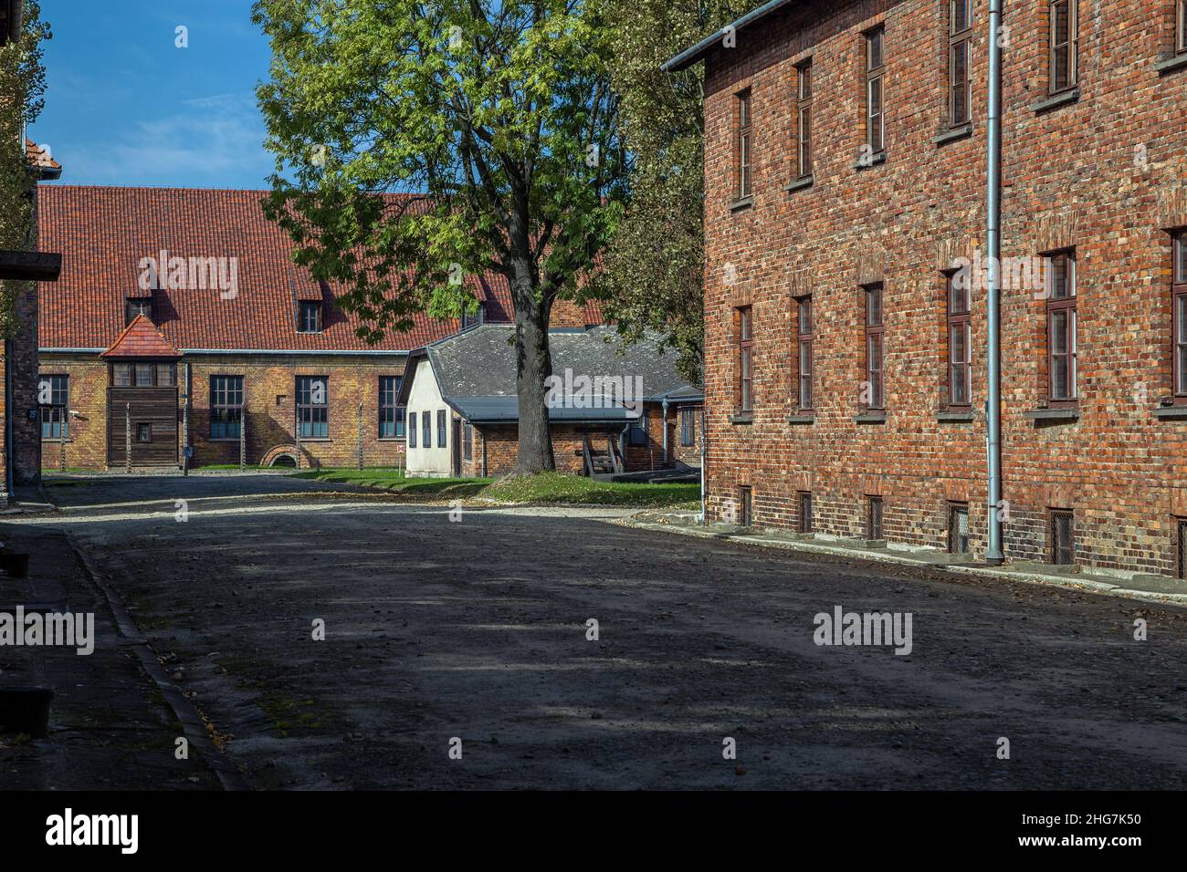 Execution courtyard, Auschwitz Birkenau Concentration Camp, Poland ...