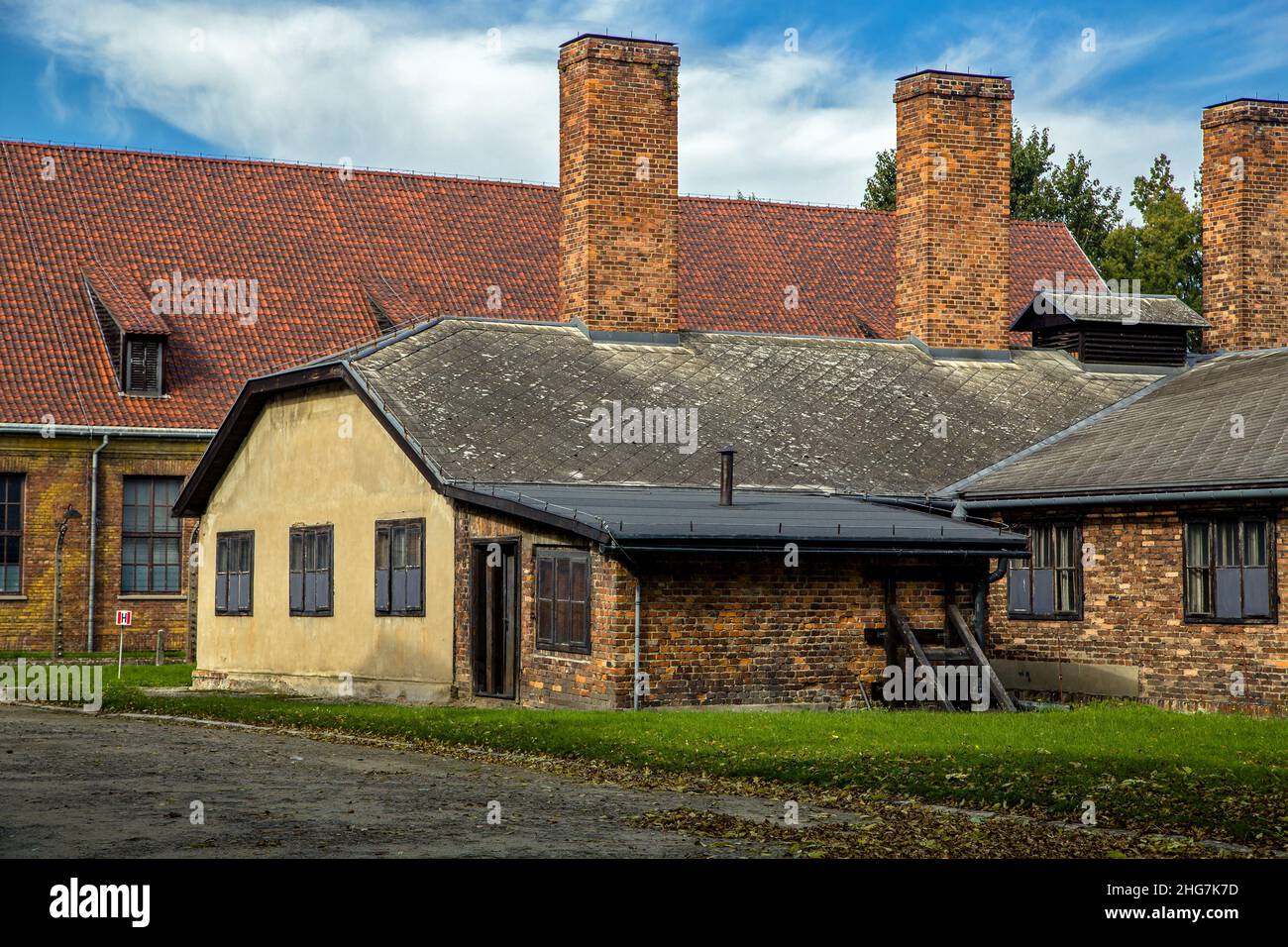 Jewish Brick house block, Auschwitz Birkenau Concentration Camp Poland ...