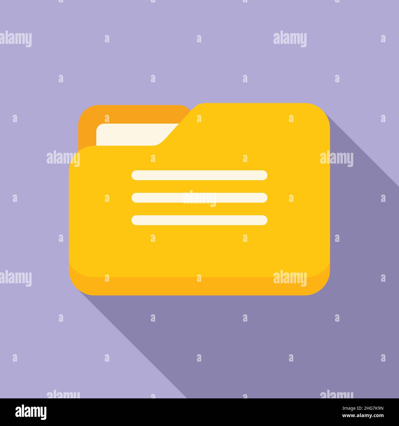 Report business folder icon flat vector. Document data. File market ...