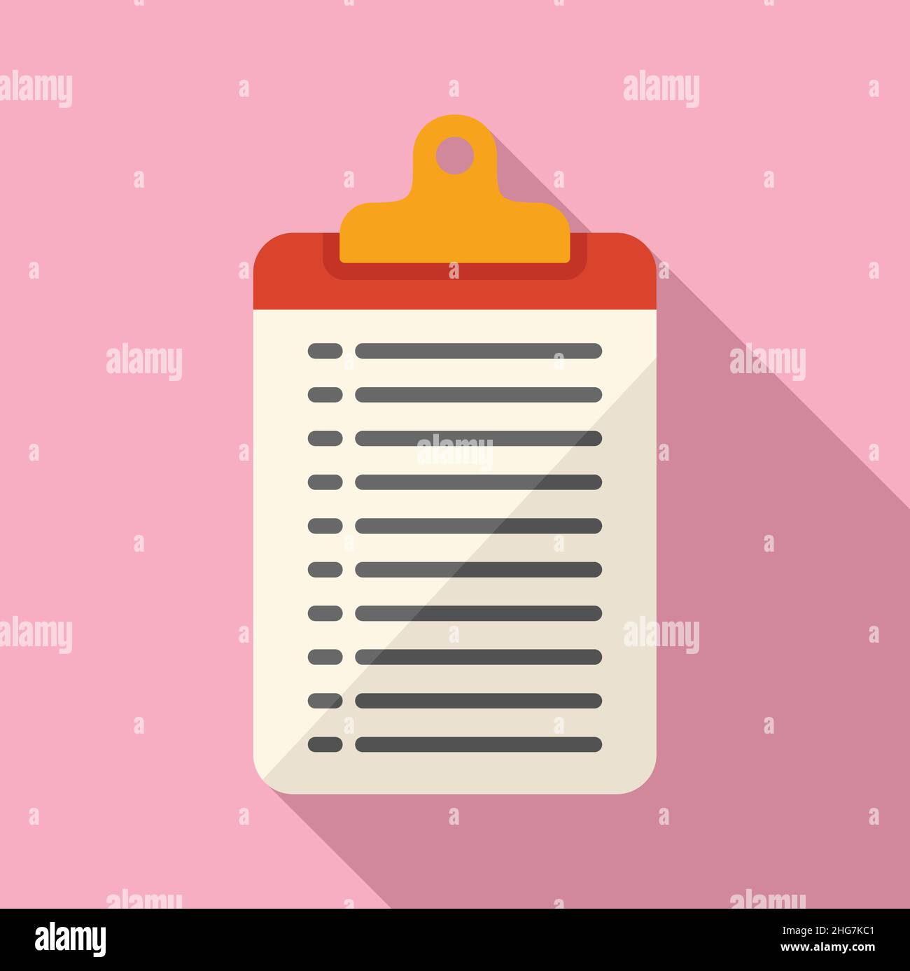 Clipboard report icon flat vector. Document paper. Chart data Stock ...