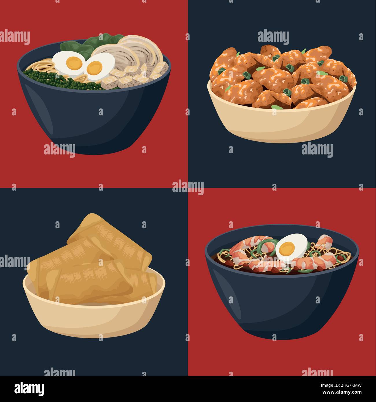 four chinese food icons Stock Vector Image & Art - Alamy