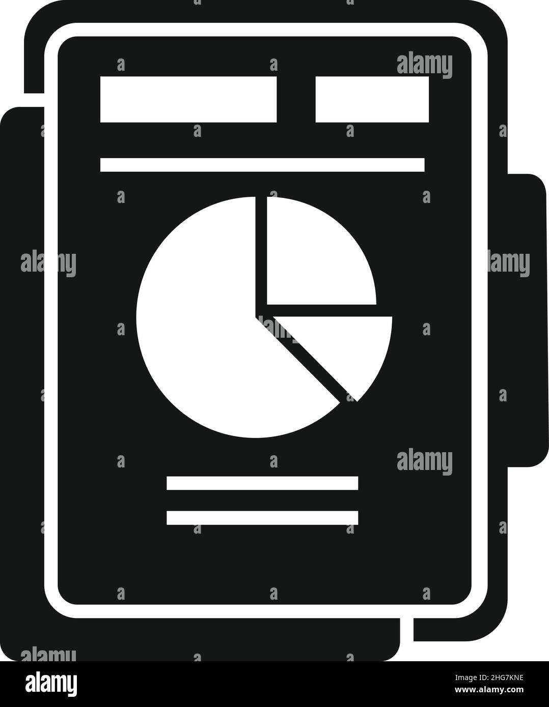 Report folder icon simple vector. Analysis document. Paper graphic ...