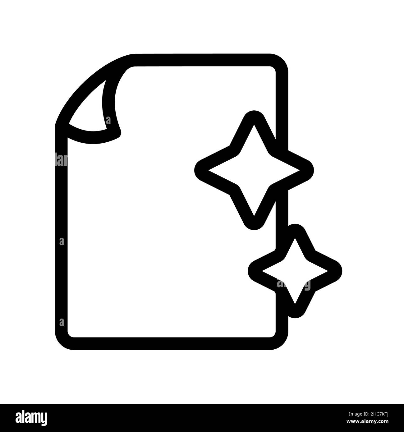 new document file paper blank single isolated icon with outline style ...
