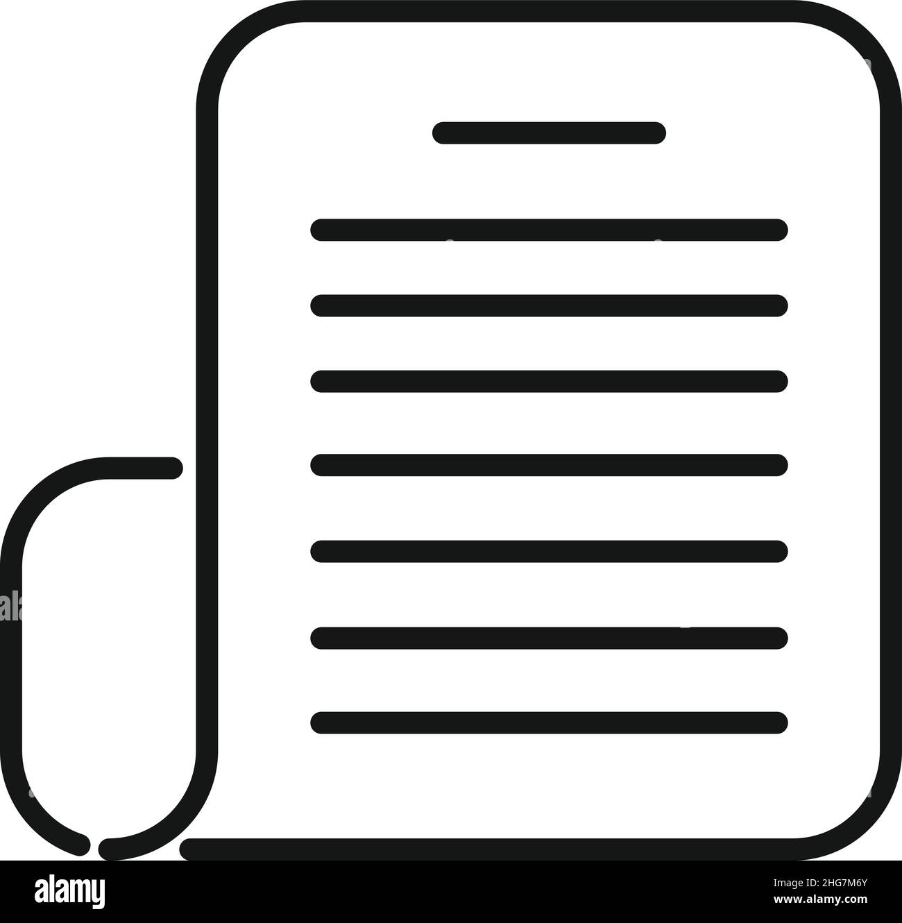 Finance paper icon outline vector. Report document. Chart data Stock ...