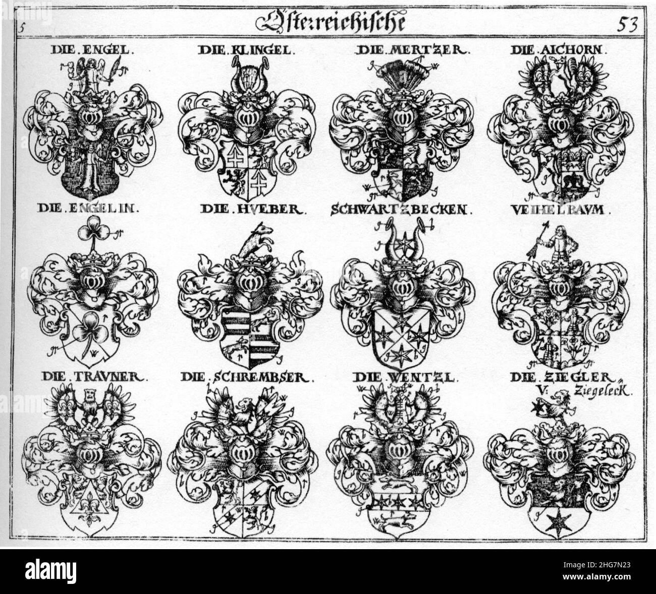 Siebmacher 1701-1705 E053 Stock Photo - Alamy