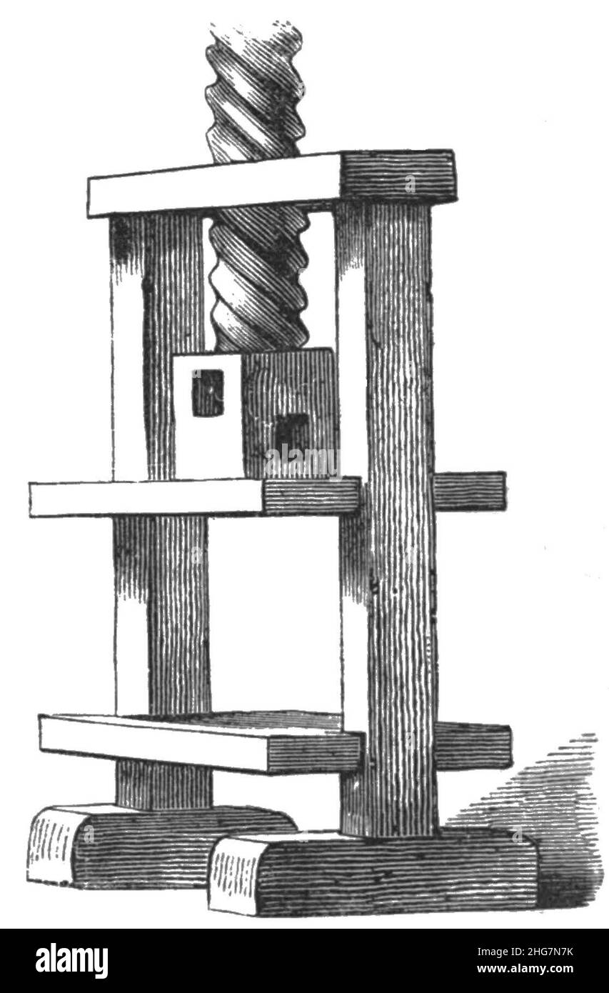 The medieval press Stock Photo - Alamy