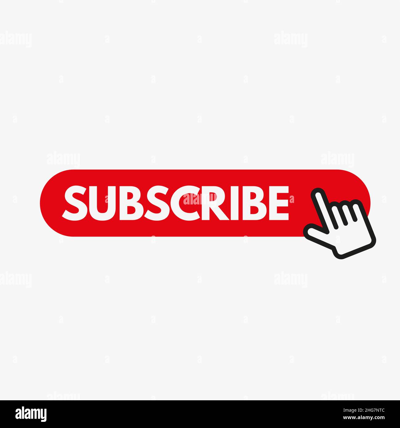 Hand clicking on subscribe button. Vector icon Stock Vector Image & Art ...