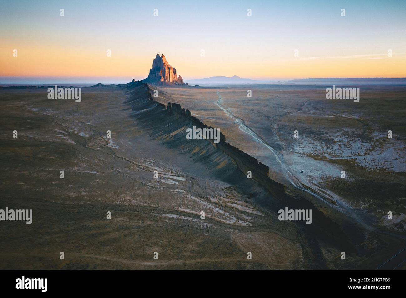 A view from above on Shiprock mountain, New Mexico Stock Photo - Alamy