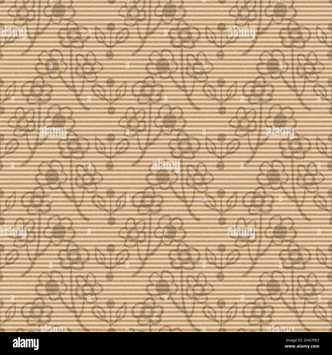 Ecru recycled corrugated pulp card paper texture. Ribbed plain neutral ...