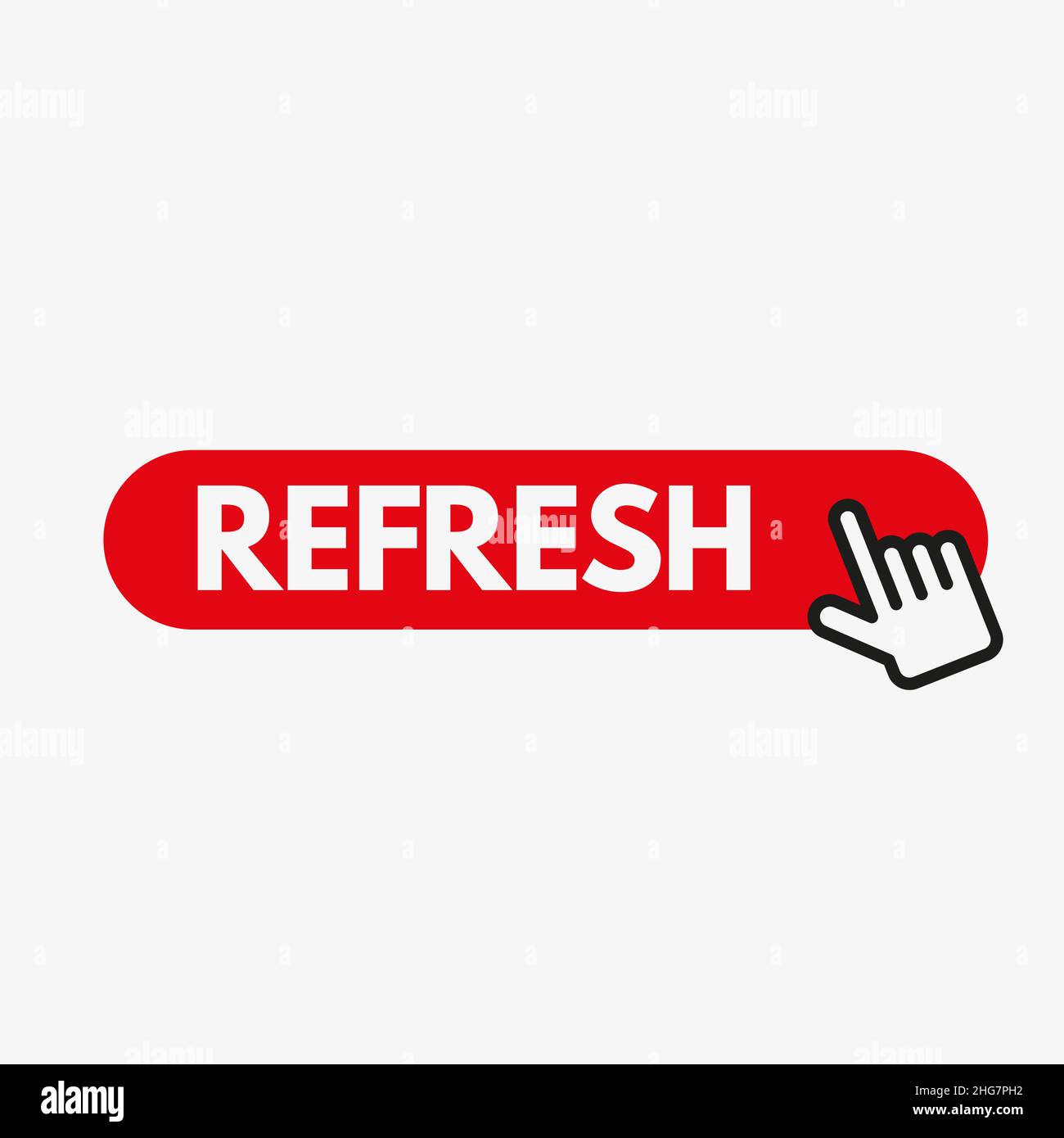 Refresh button and cursor clicking. Vector icon Stock Vector Image ...