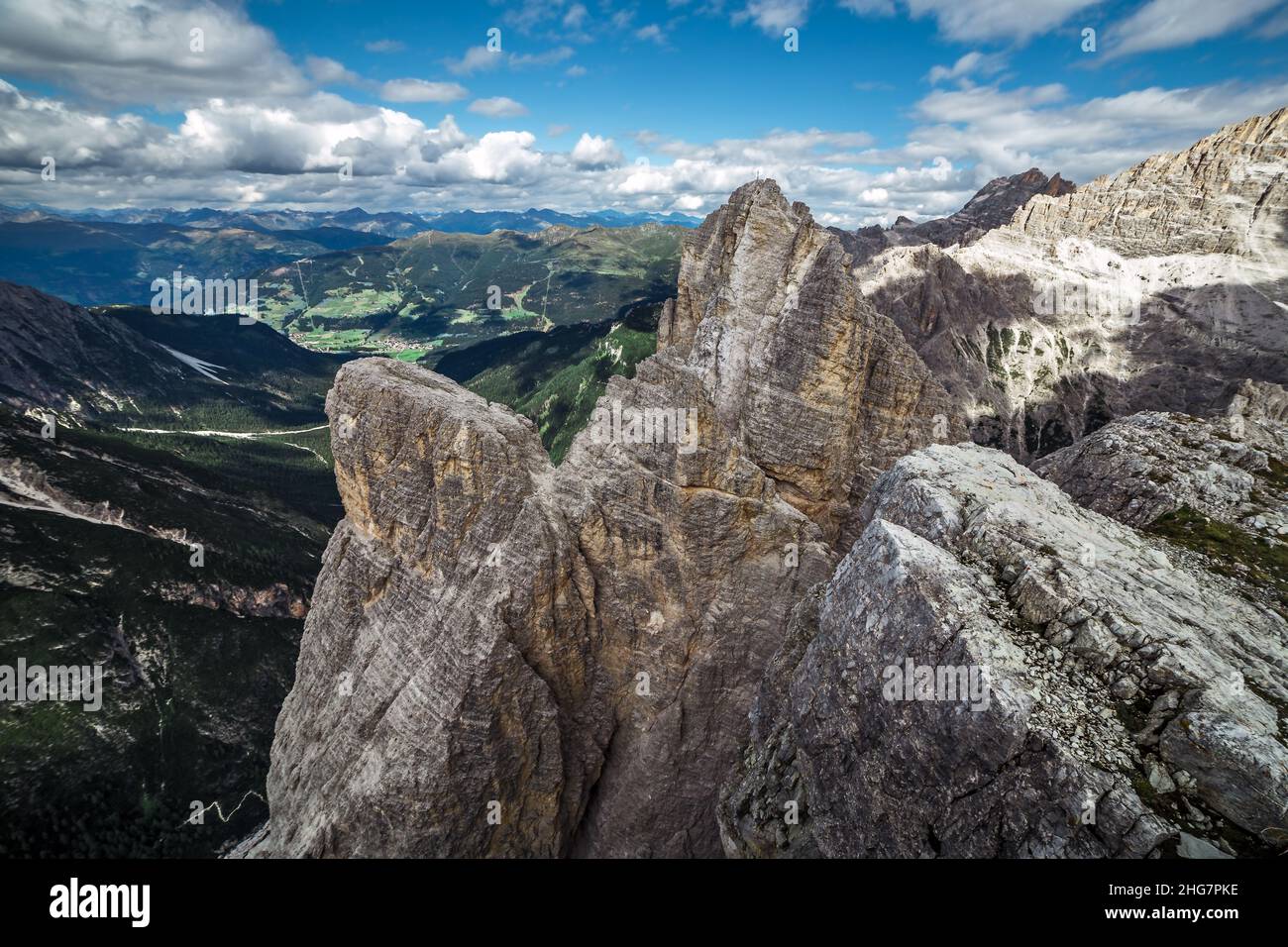 Val Fiscalina and Sesto dolomite panorama in Trentino alps, Italy Stock ...