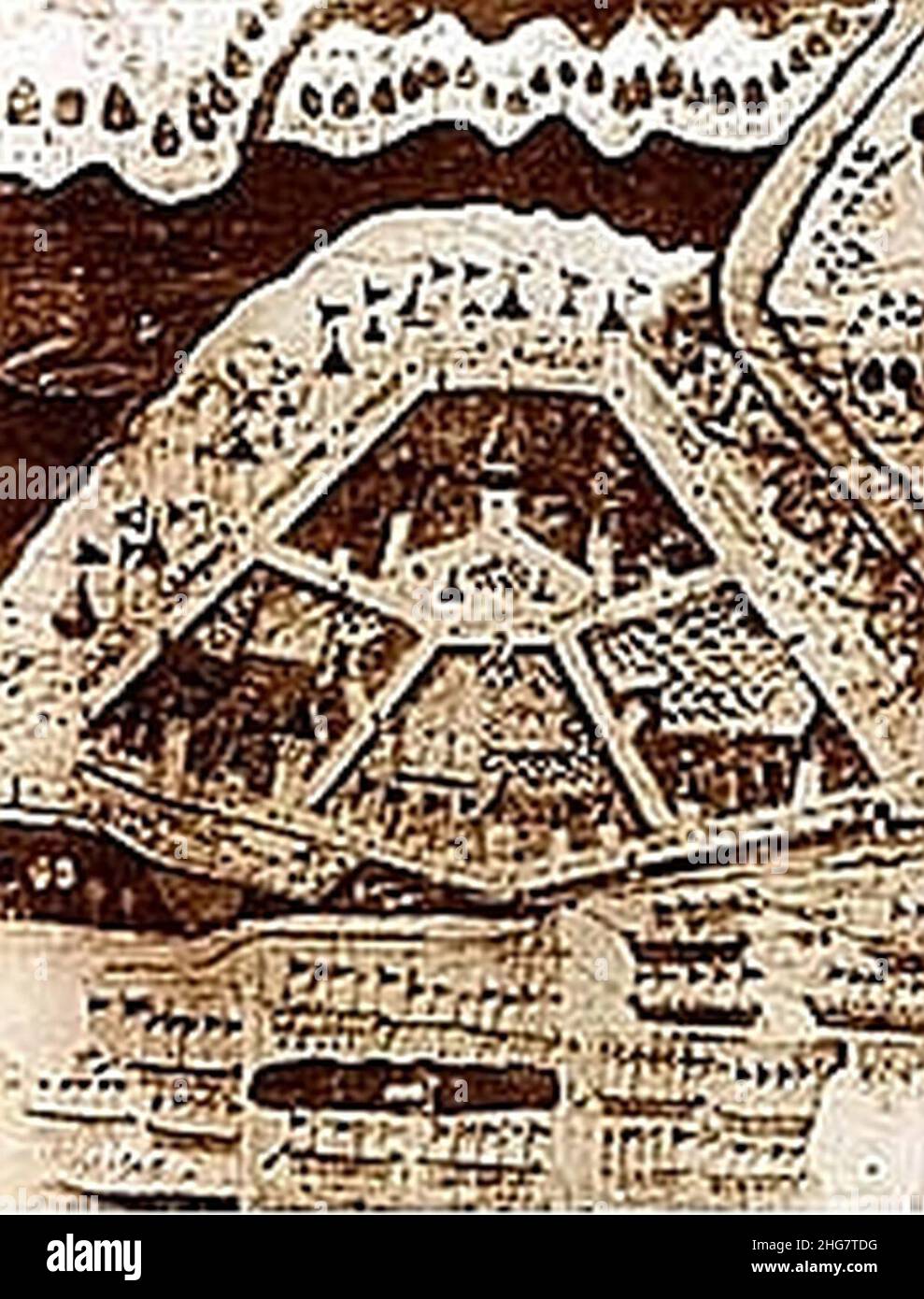 Siege of Belgrade 1456 from a 15 th century turkish manuscript Stock ...