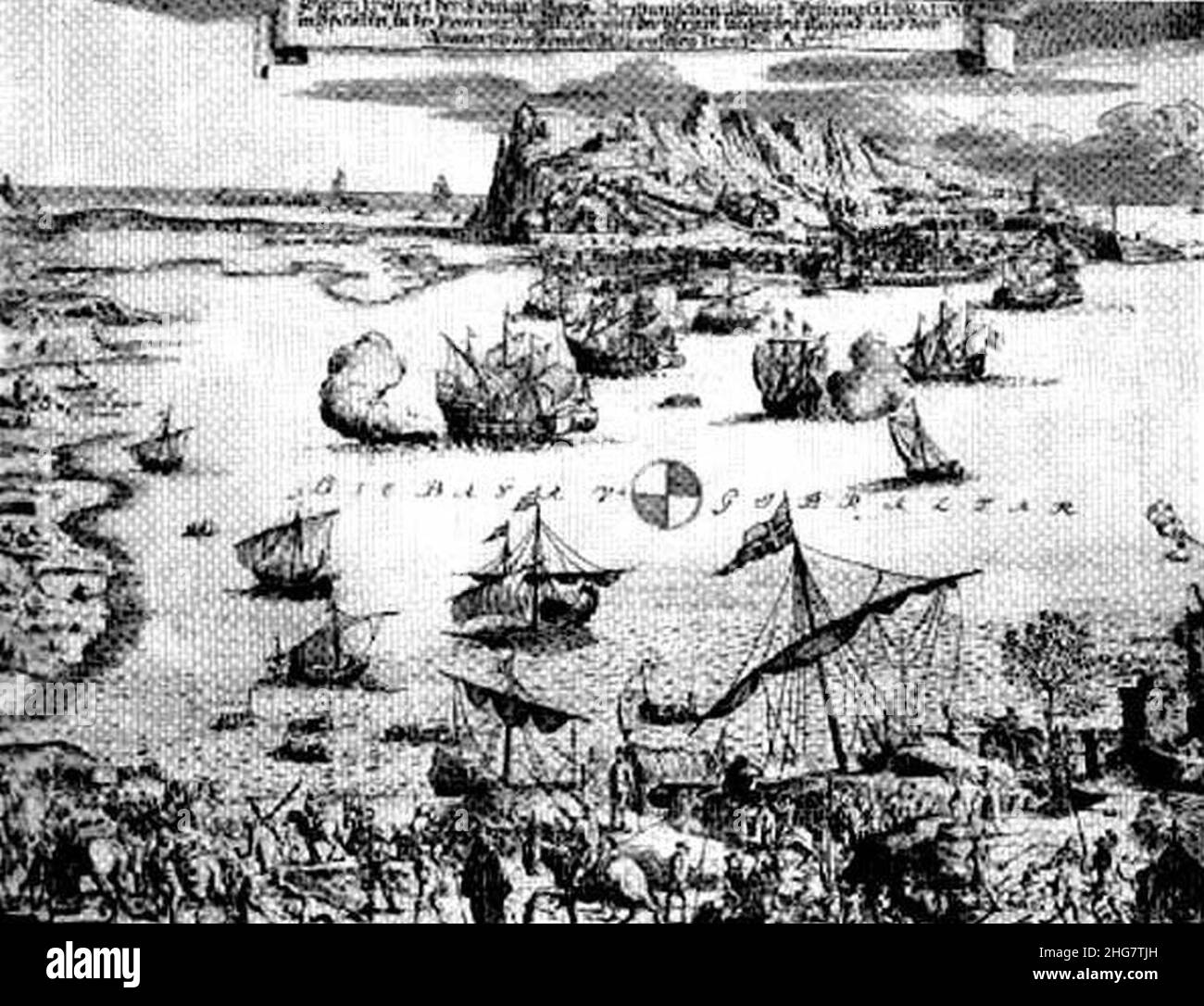 Siege of Gibraltar in 1727 Stock Photo - Alamy