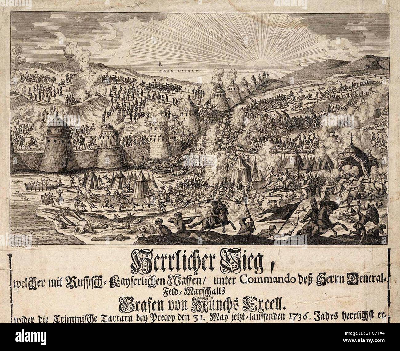 Siege of Perekop (1736 Stock Photo - Alamy