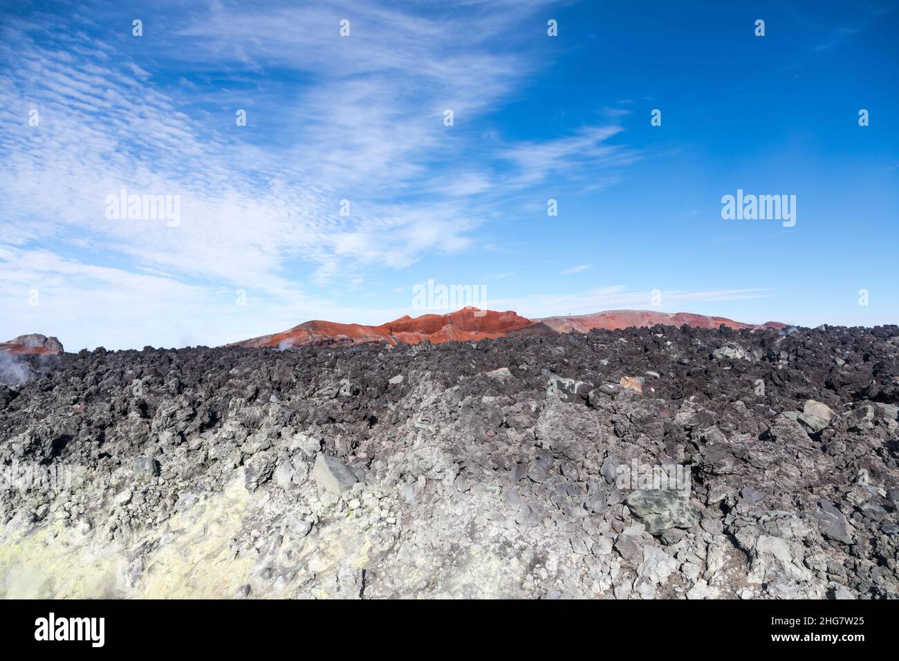 Avachinsky volcano, Kamchatka peninsula, Russia. An active volcano ...