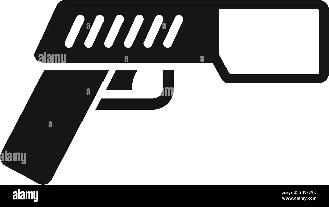 Lightning taser icon simple vector. Police stun. Weapon defense Stock ...