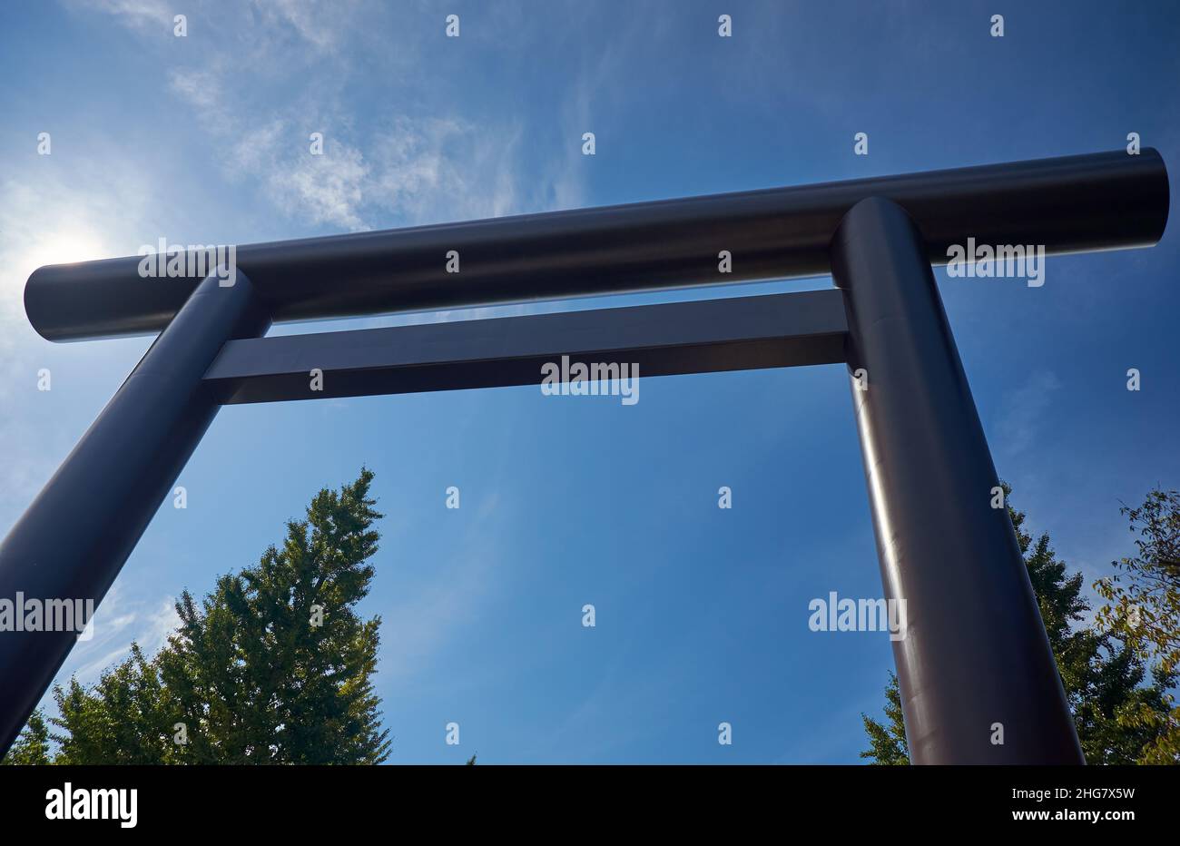 The view up to the Daini Torii (Second Shinto shrine arch), the largest ...