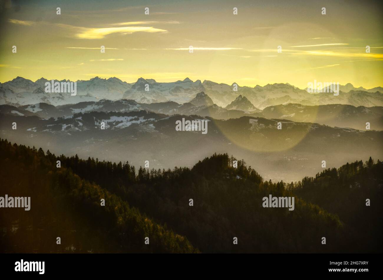 Sun rays illuminate beautiful panorama hi-res stock photography and ...