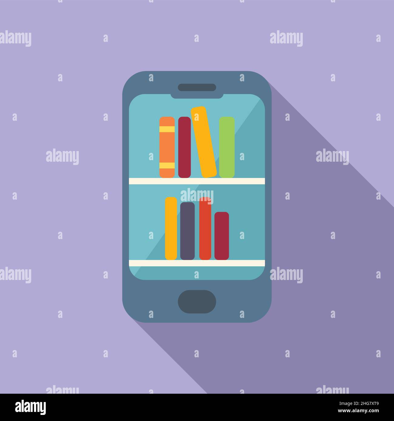 Online library icon flat vector. Training people. Video distance Stock ...