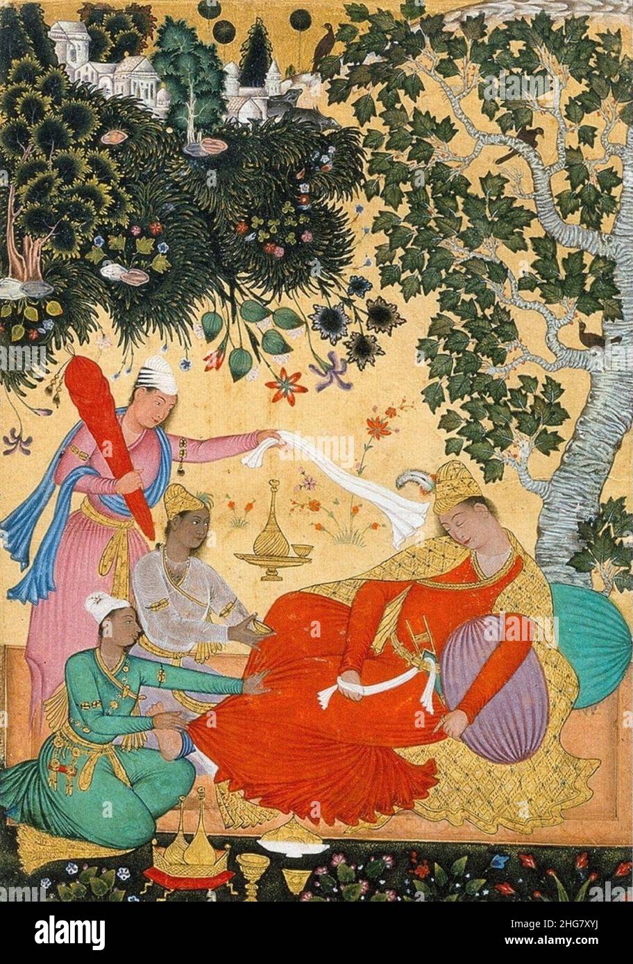 Siesta. Bijapur, early 17th century Stock Photo - Alamy