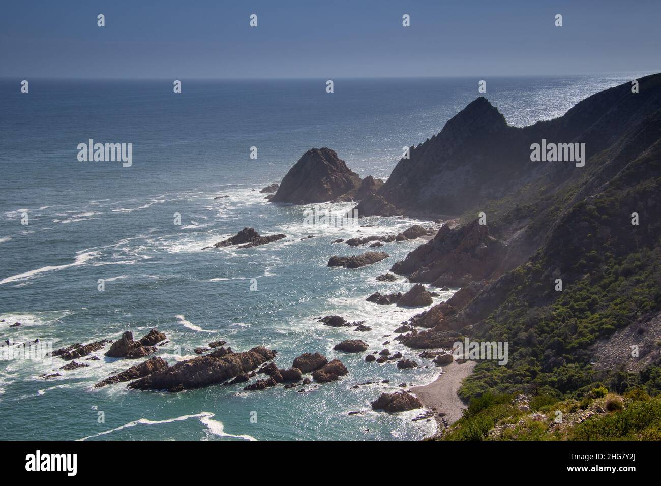 View from the Kranshoek lookout point at Harkerville Stock Photo - Alamy
