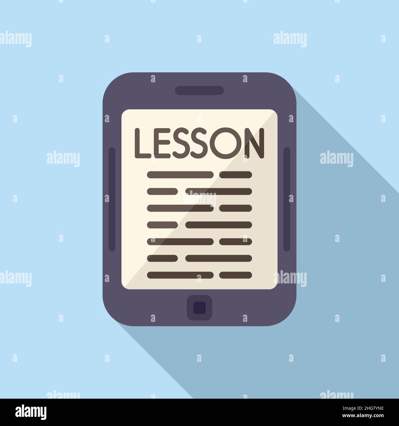 Online lesson icon flat vector. Digital school. Book class Stock Vector ...