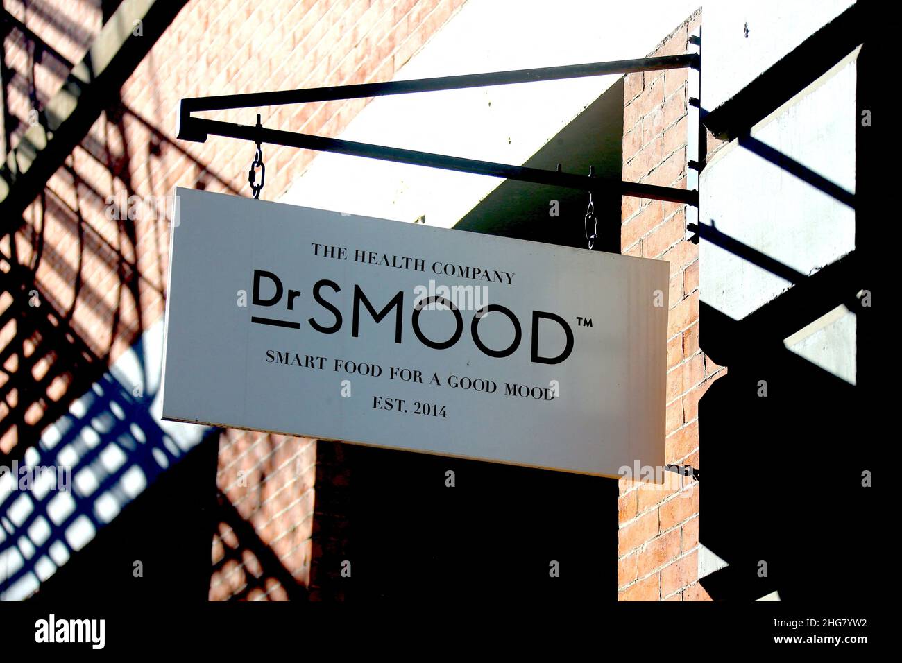 Dr Smood brand logo on the street in New York City, NY, USA on January 18, 2022. Photo by ...
