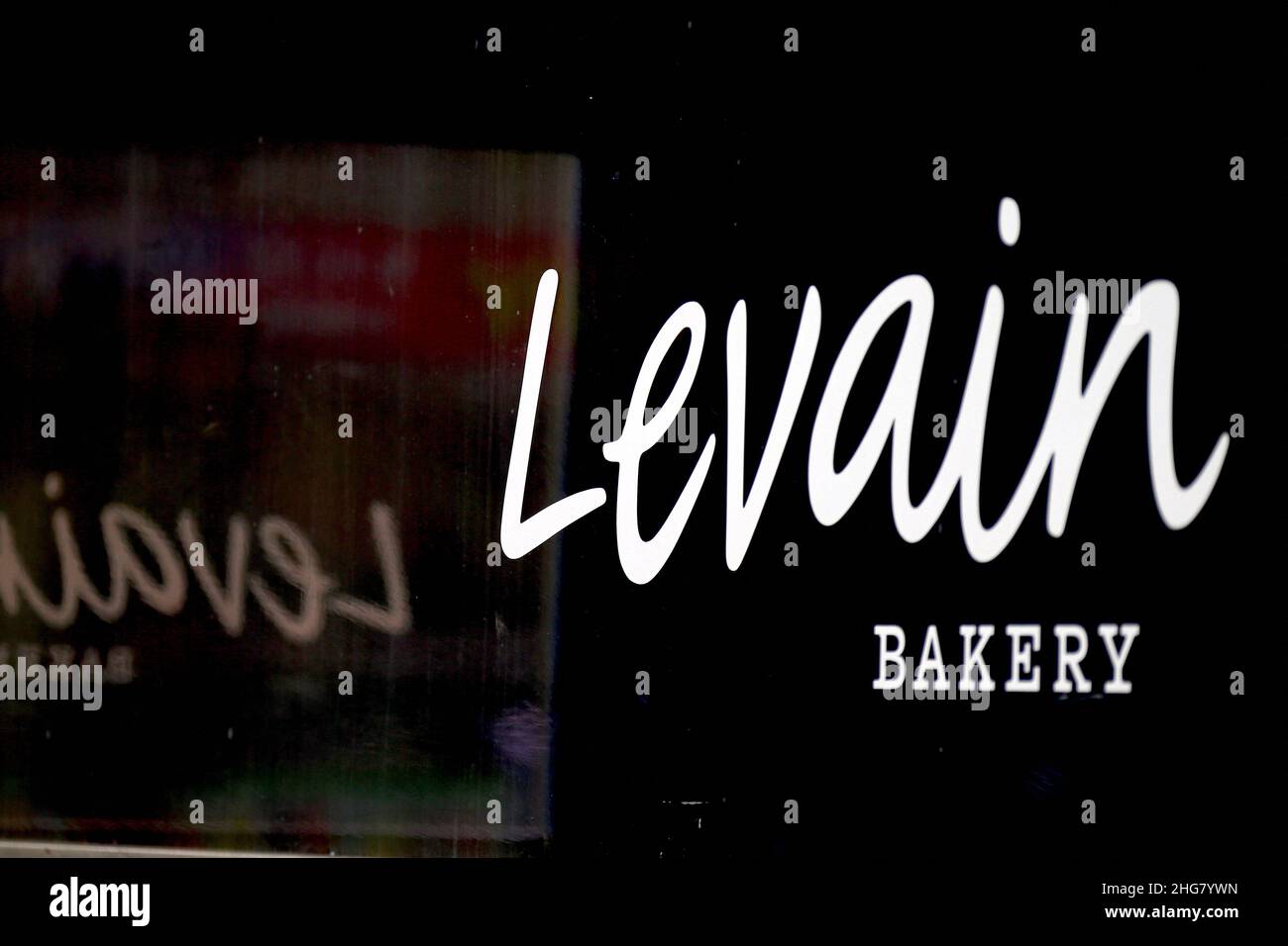 Levain Bakery brand logo on the street in New York City, NY, USA on ...