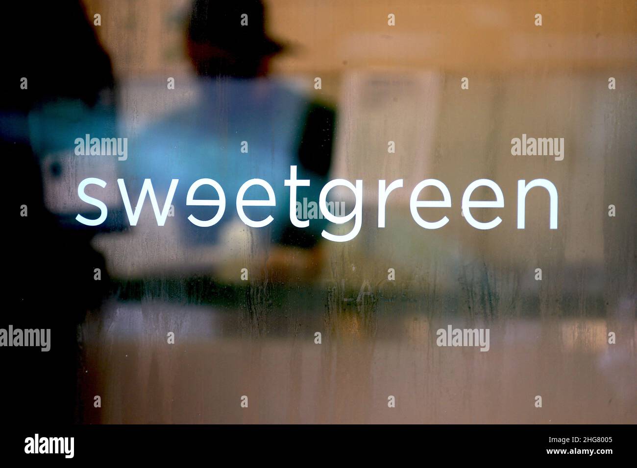 Sweetgreen brand logo on the street in New York City, NY, USA on ...