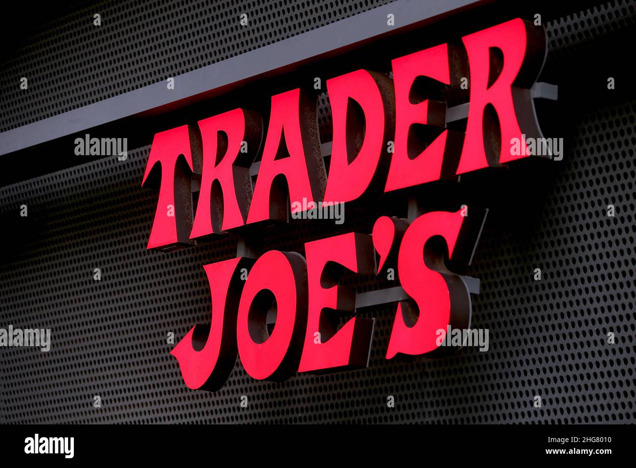 Trader Joe's brand logo on the street in New York City, NY, USA on ...