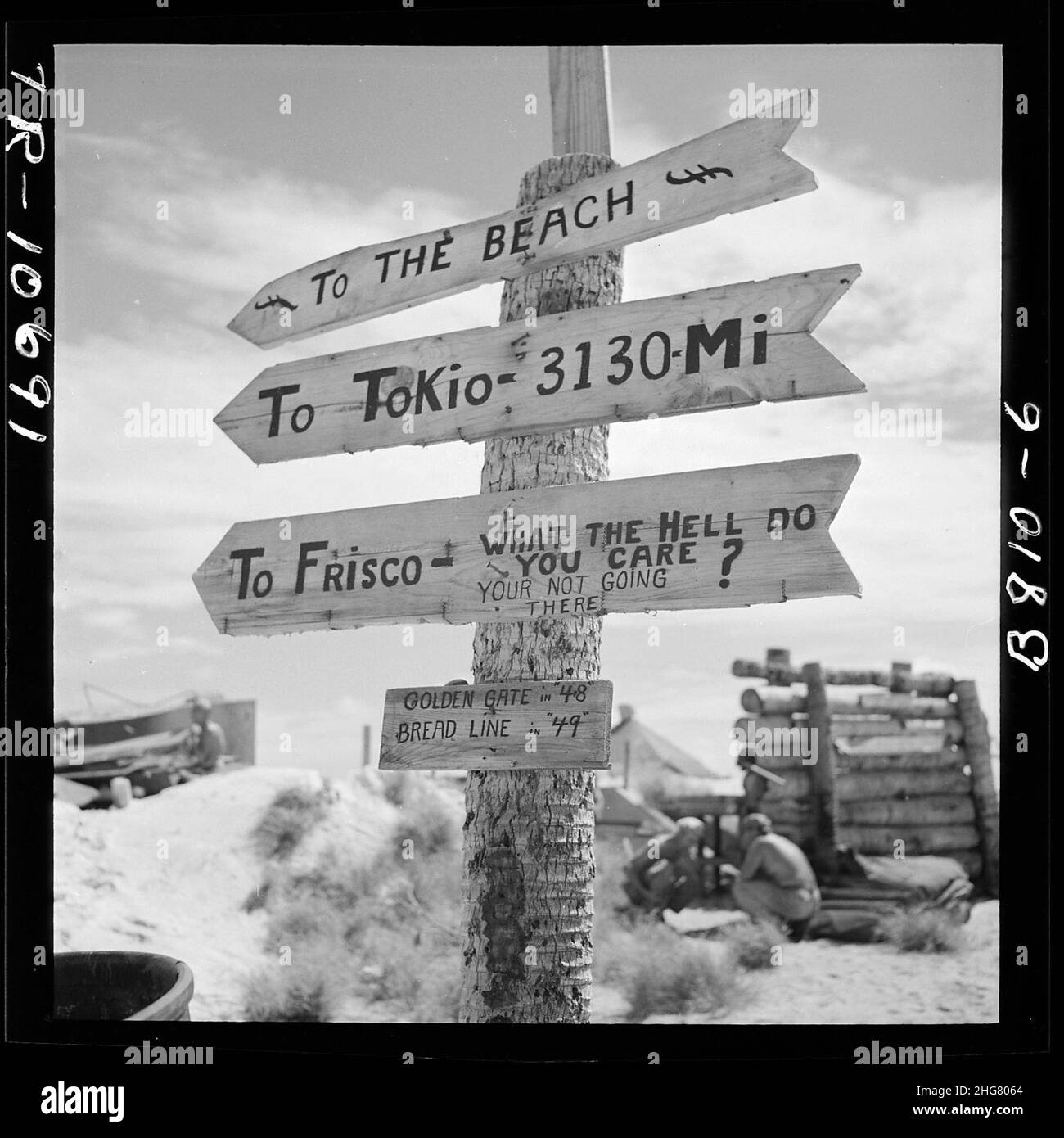 Sign on Tarawa illustrates Marine humor and possible lack of optimism ...