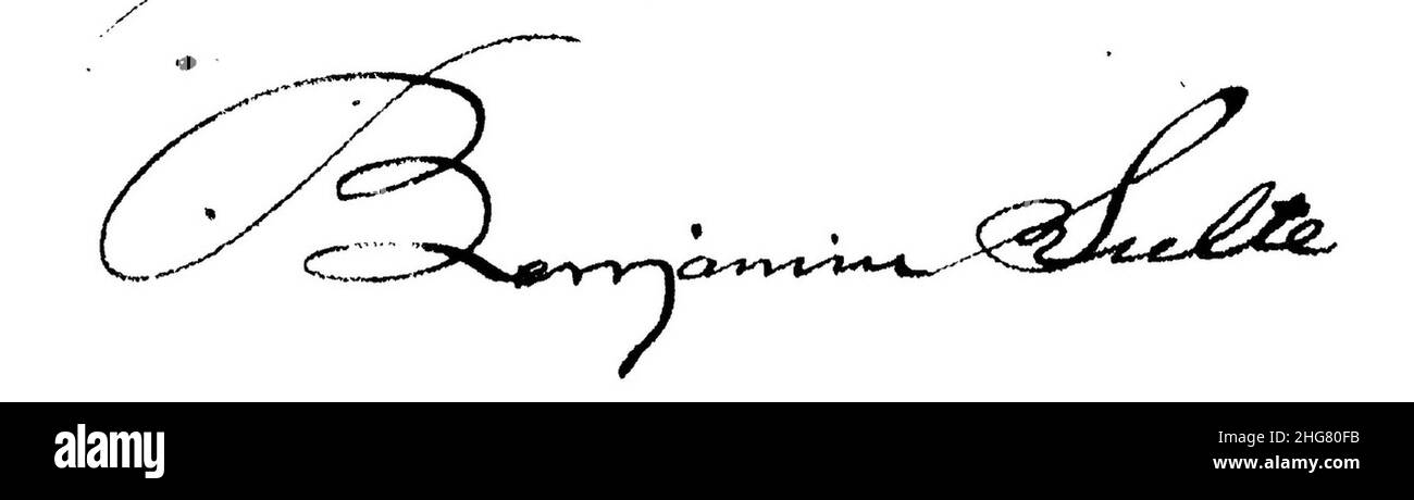 Signature Benjamin Sulte Stock Photo - Alamy