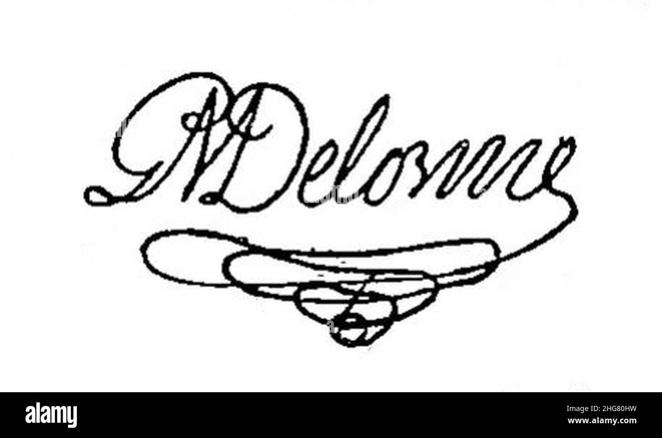 Signature G.M. Delorme Stock Photo - Alamy
