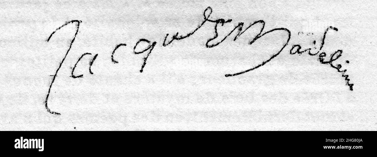 Signature Jacques Madeleine (Jacques Normand 1859-1941 Stock Photo - Alamy