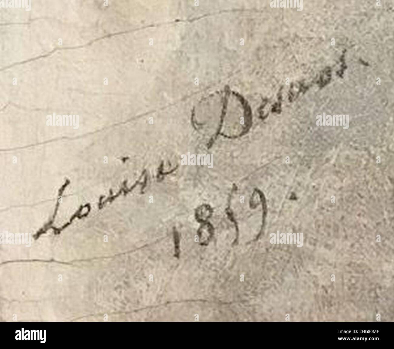 Signature Louise Adelaide Desnos 1859 Stock Photo - Alamy