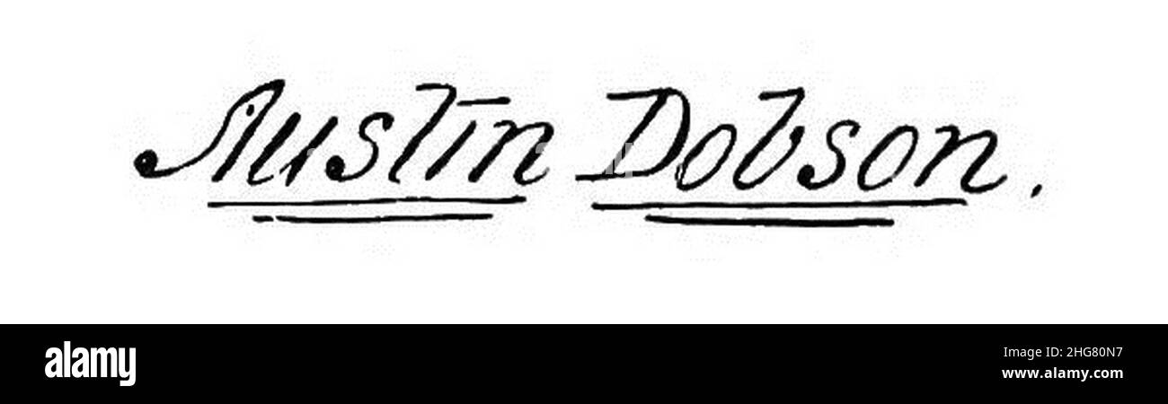 Signature of Austin Dobson Stock Photo - Alamy