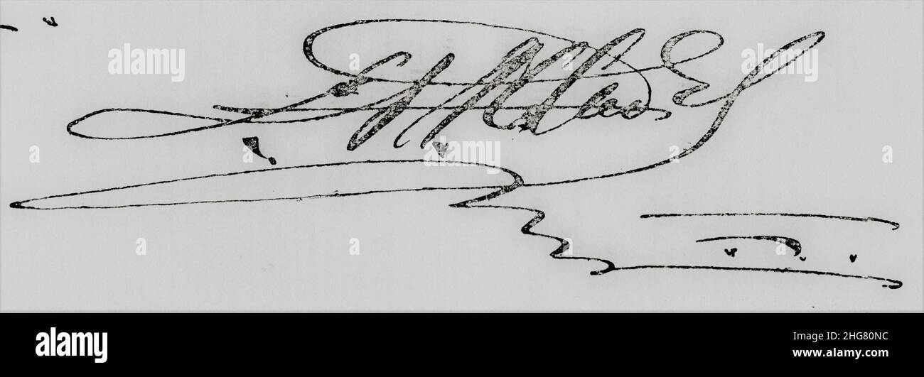 Signature Léon Cladel Stock Photo - Alamy