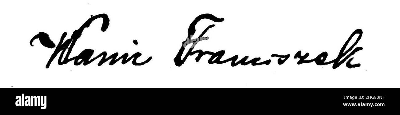 Signature of Franciszek Wanic (1920-21)a Stock Photo - Alamy