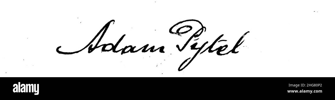 Signature of Adam Pytel (1901-02 Stock Photo - Alamy