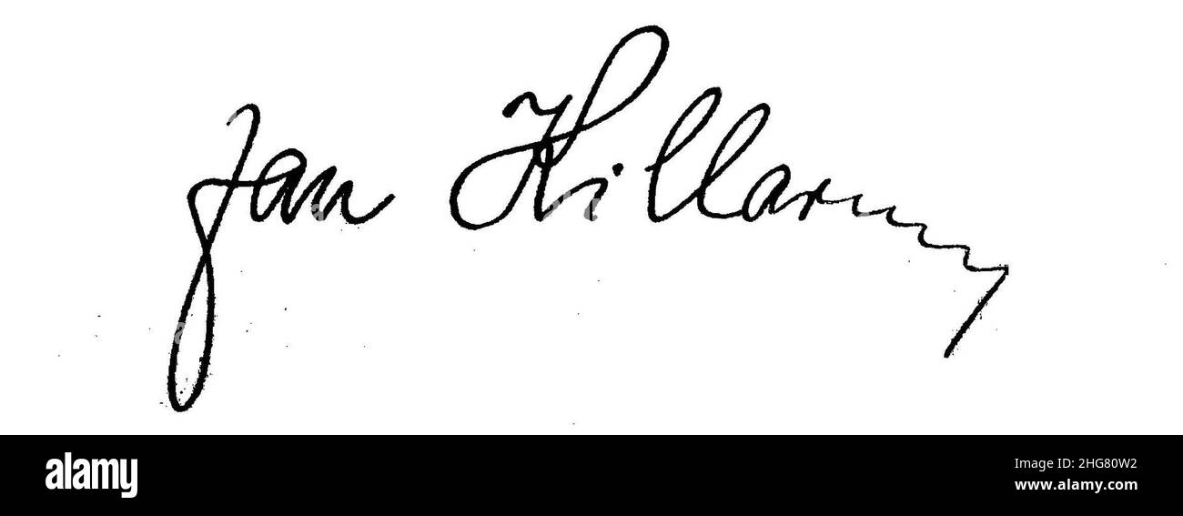 Signature of Jan Killar (1920-21 Stock Photo - Alamy