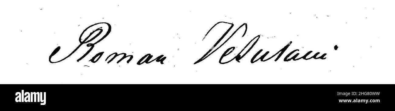 Signature of Roman Vetulani (1891-92 Stock Photo - Alamy
