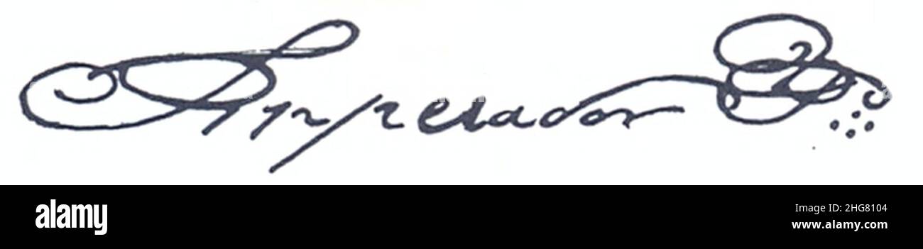 Signature of Pedro II of Brazil Stock Photo - Alamy