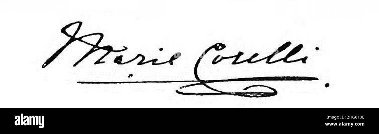 Signature of Marie Corelli Stock Photo - Alamy