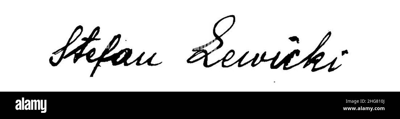 Signature of Stefan Lewicki (1919-20 Stock Photo - Alamy