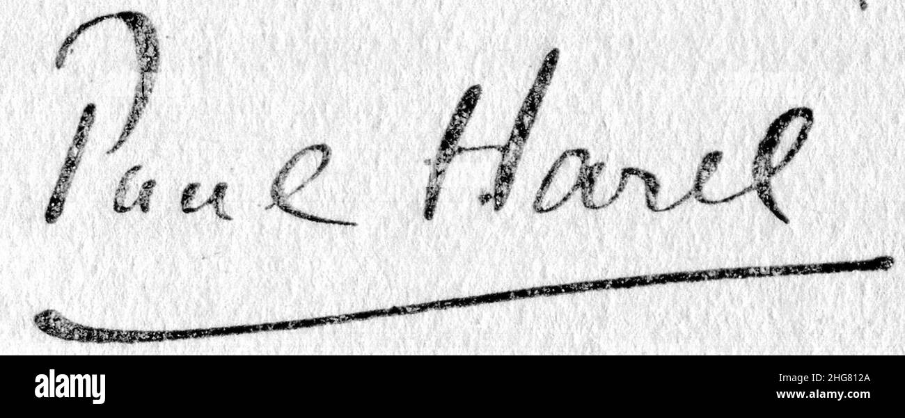 Signature Paul Harel Stock Photo - Alamy